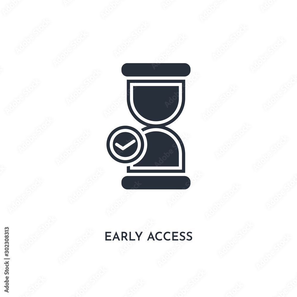 early access icon. simple element illustration. isolated trendy filled ... early access icon. simple element illustration. isolated trendy filled ...