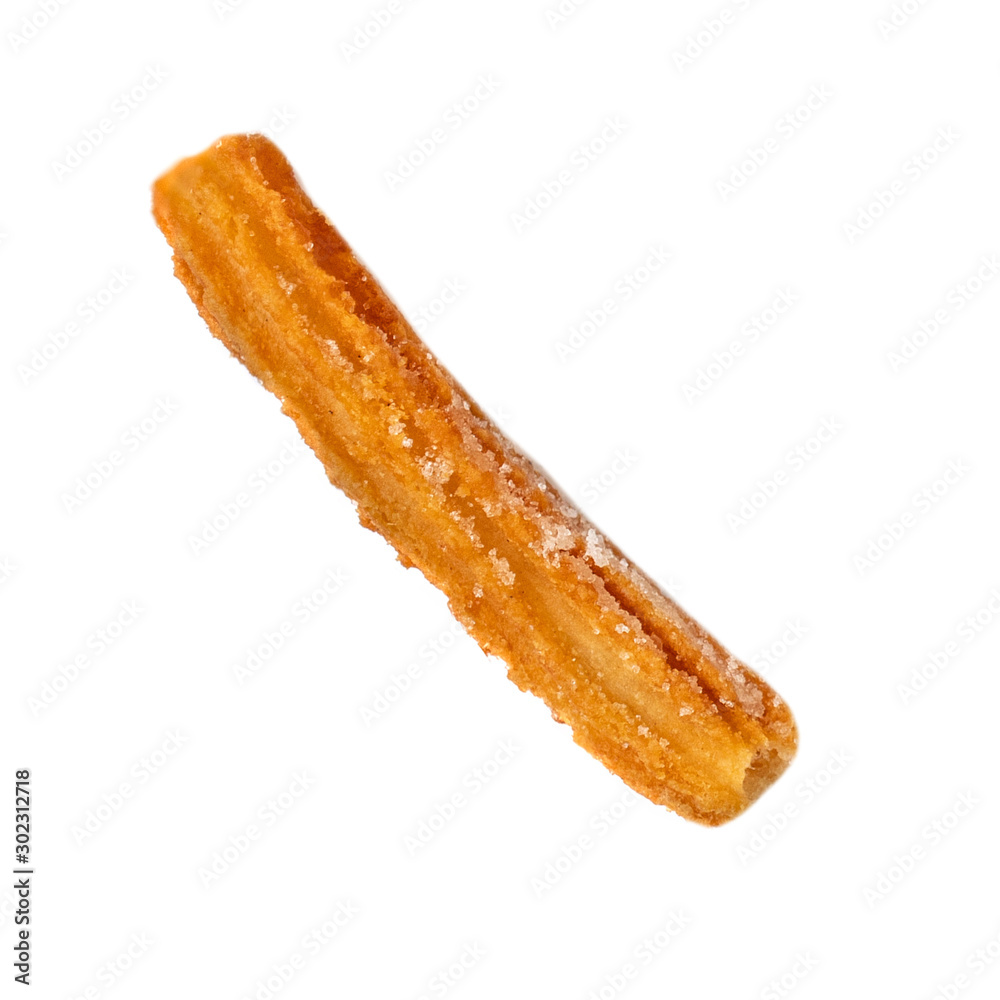 Traditional Churro isolated on white background. Churro - Fried dough ...