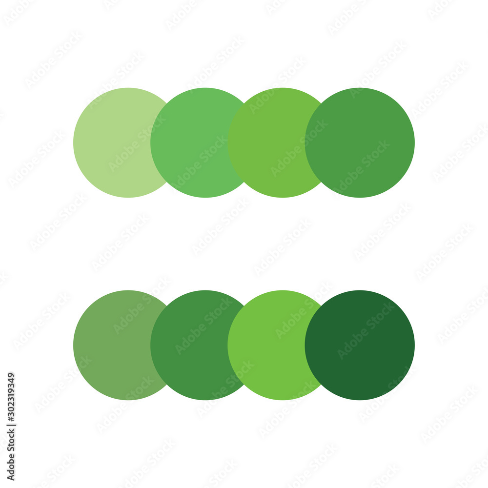 Green color palette vector illustration Stock Vector | Adobe Stock