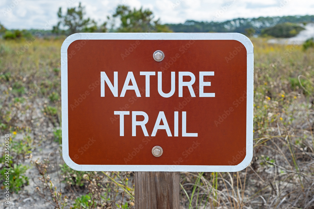Nature Trail Sign Stock Photo | Adobe Stock