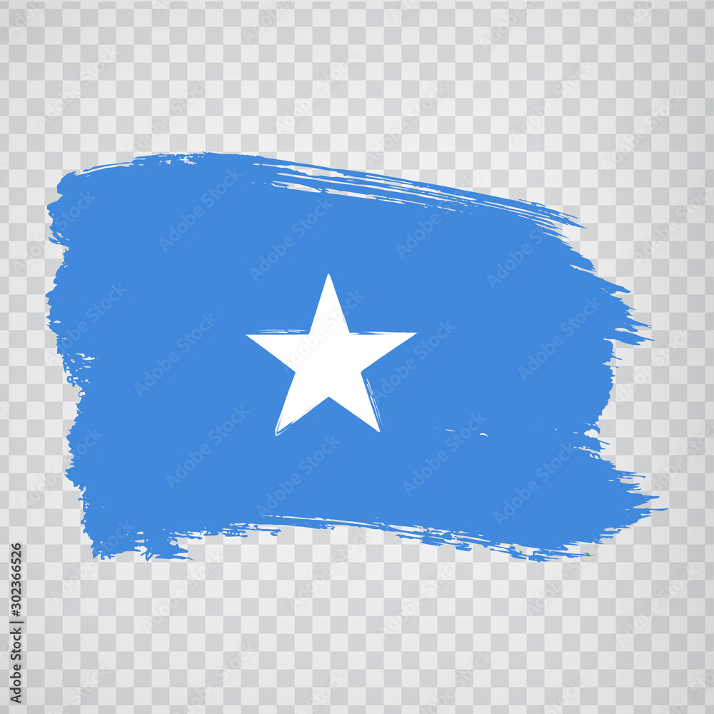 Flag Somalia from brush strokes. Flag Somalia on transparent background ...