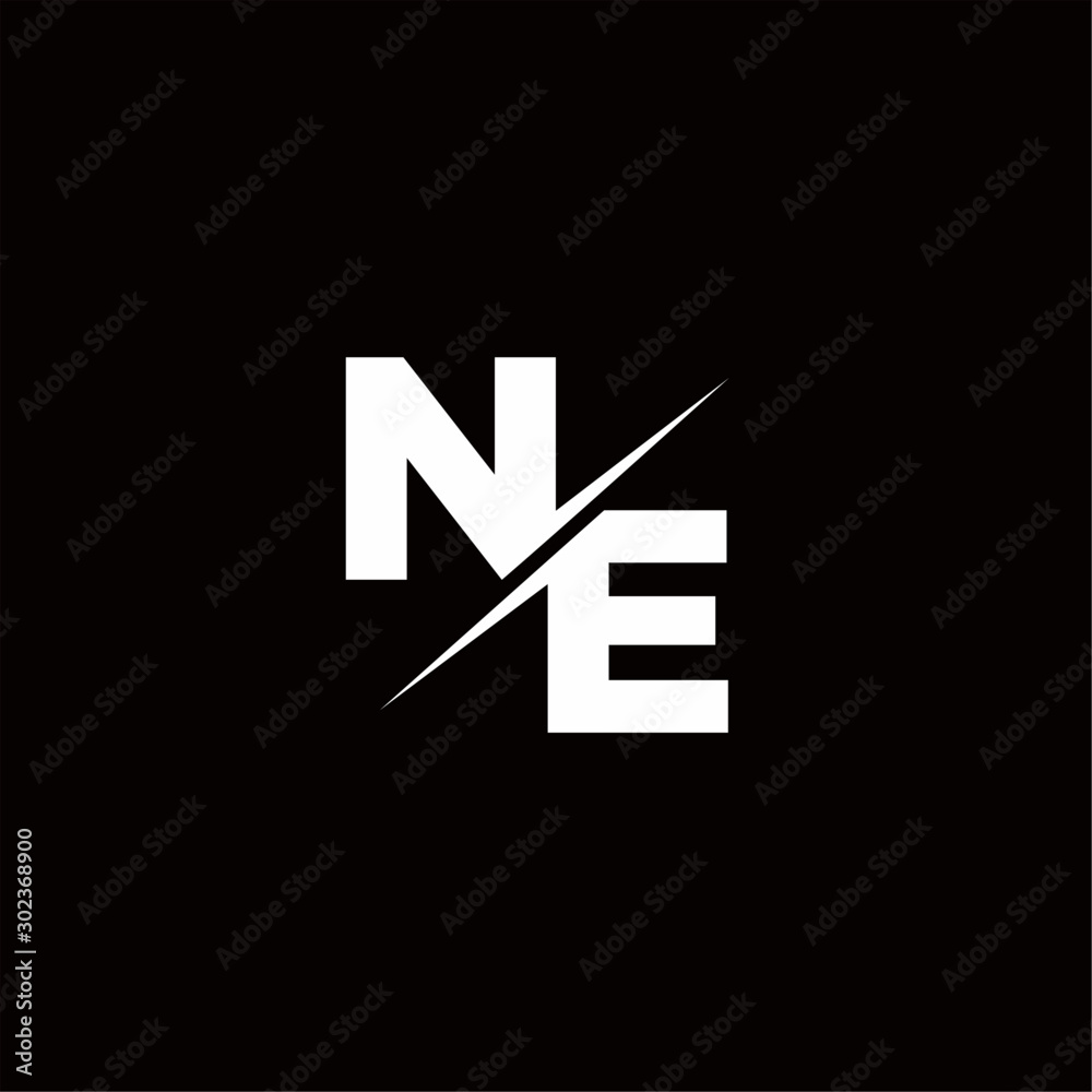 NE Logo Letter Monogram Slash with Modern logo designs template Stock ...
