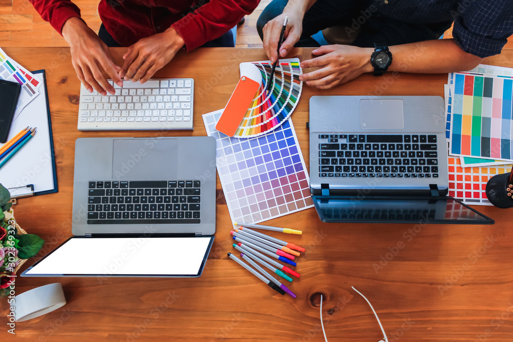 Smooth Focus and soft Focus,The marketing department and designers are ...