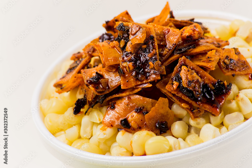 Elote con salsa tarasca Stock Photo | Adobe Stock