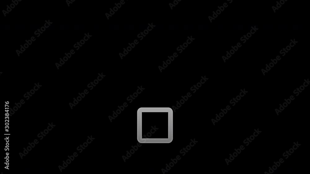 Six color variants of a square loader spinner animation. Each variant ...
