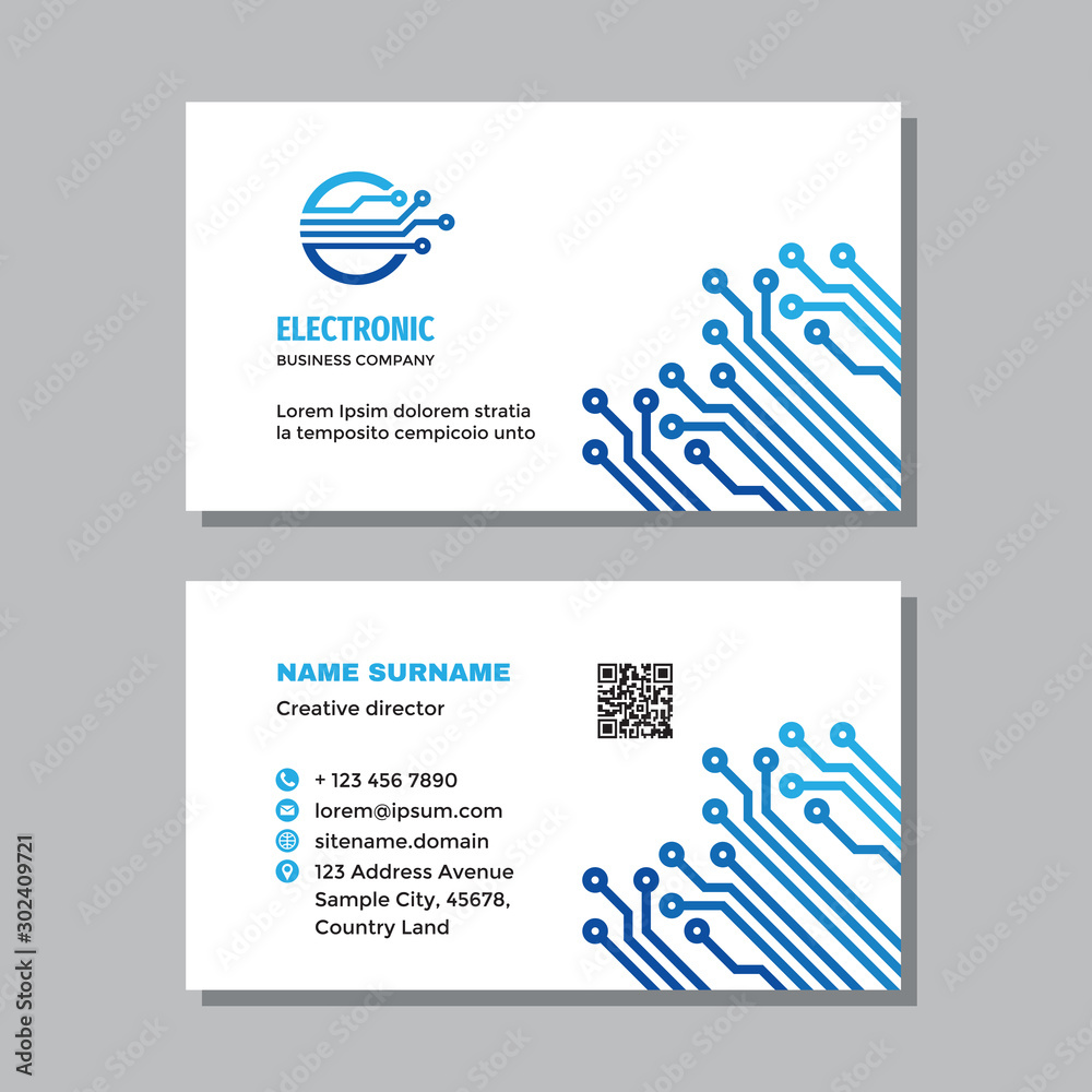 Computer Visiting Card Design Sample