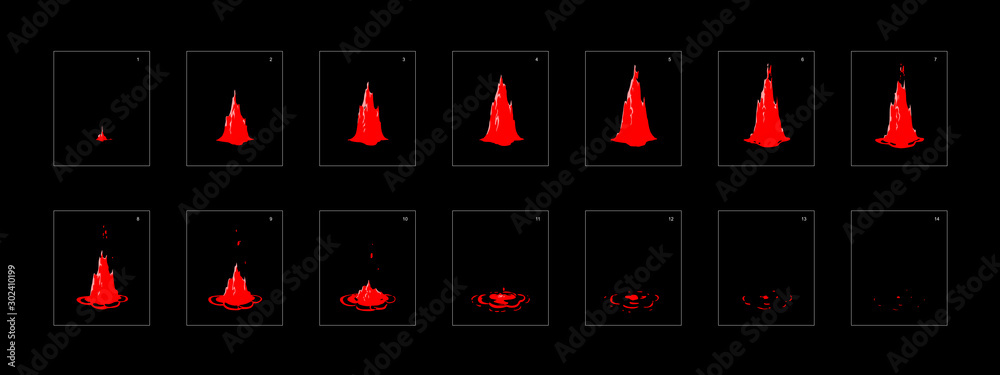 Dripping fire special effect animation. fire effect frame by frame ...