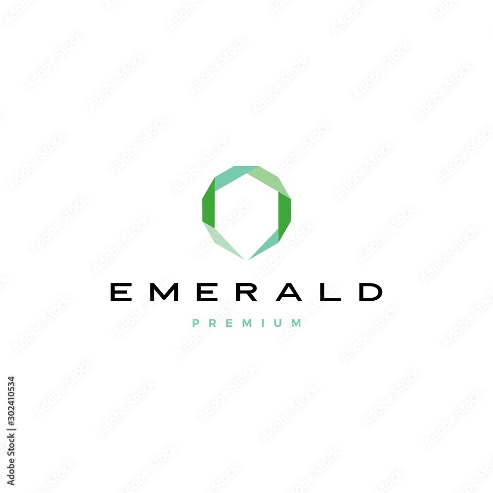emerald diamond logo vector icon illustration Stock Vector | Adobe Stock