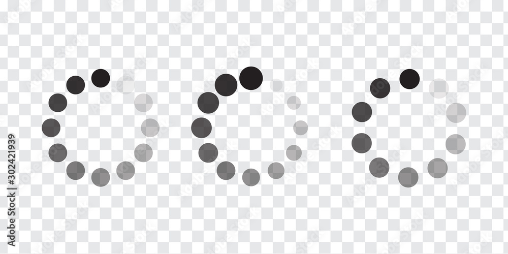Circle progress bar loader. Round cyclic icon. Stock Vector | Adobe Stock