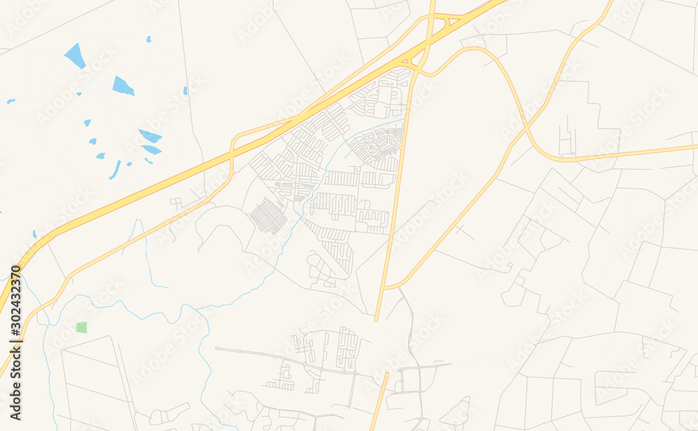 Printable street map of Diepsloot, South Africa Stock Vector | Adobe Stock