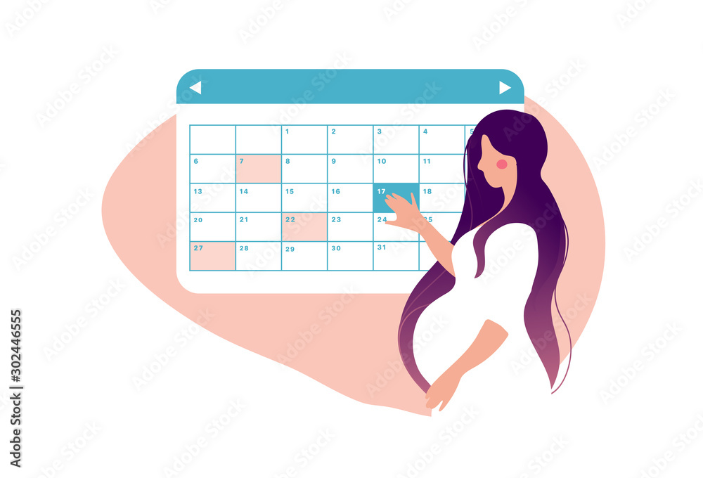 A woman is planning a medical appointment for pregnancy. The girl ...