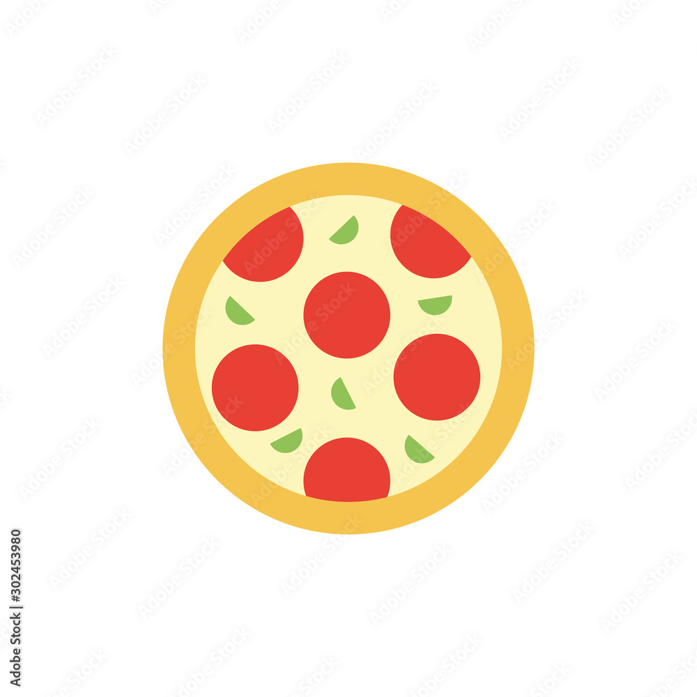 Flat Pizza Icon