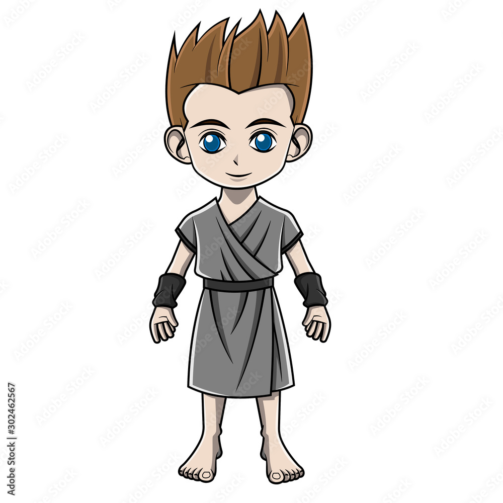 cartoon boy wearing greek costume Stock Illustration | Adobe Stock