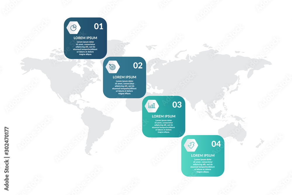 step or process infographic template design . infographic concept for ...