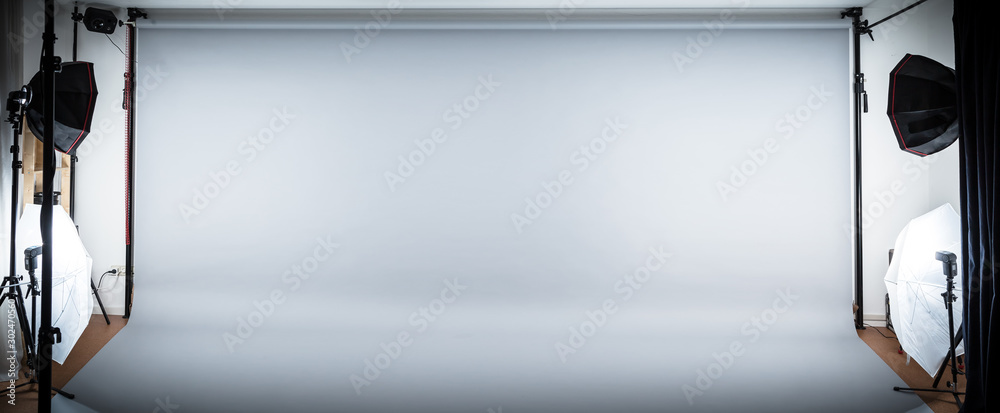 Wide Neutral Grey Photostudio Background Stock Photo | Adobe Stock