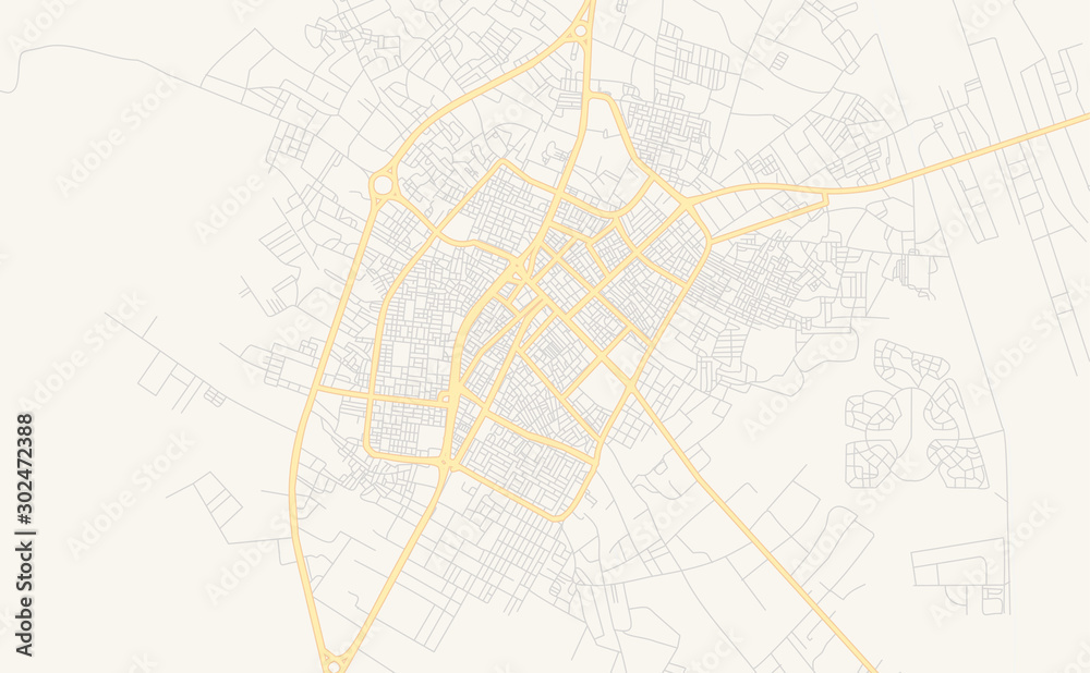 Printable street map of Ajdabiya, Libya Stock Vector | Adobe Stock