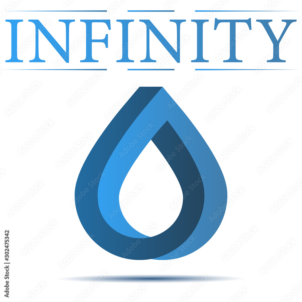 Blue Infinity dot symbol logo illustration. Vector endless object ...