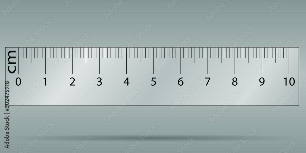 Original Centimetre Ruler. Measuring tool, Graduation grid, flat vector ...
