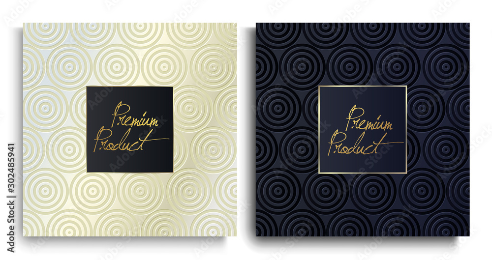 Luxury Premium design. Vector set packaging templates with different ...
