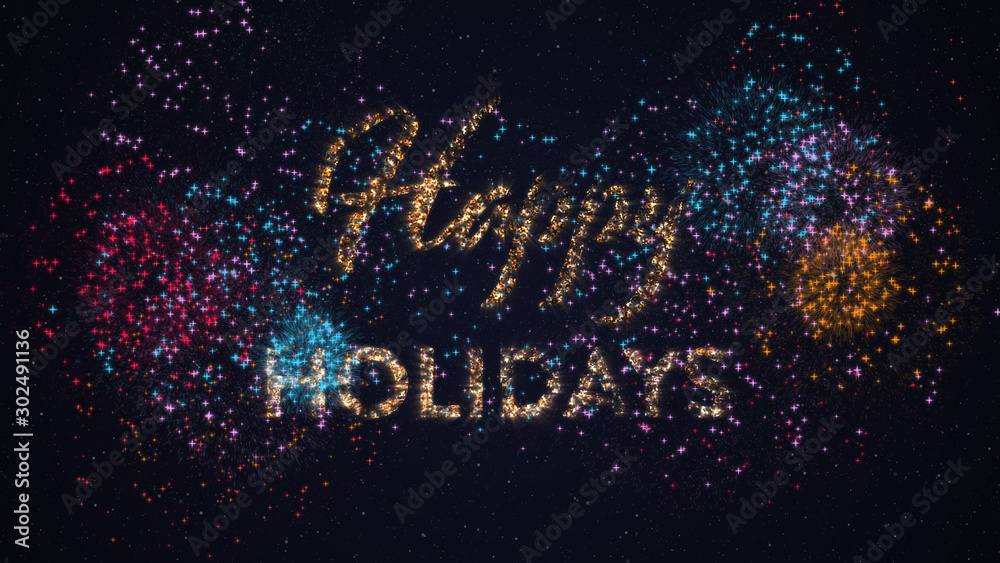 Fireworks Titles Stock Template | Adobe Stock