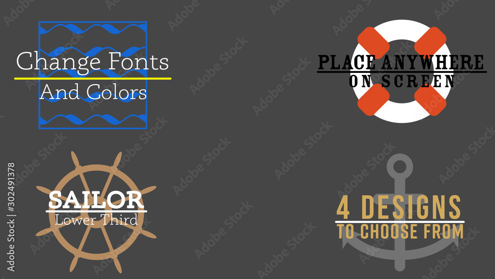 Sailor Lower Third Stock Template | Adobe Stock