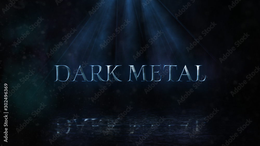 Dark Metal Title Stock Template | Adobe Stock