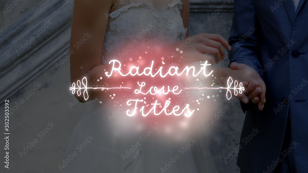 Radiant Love Titles Stock Template | Adobe Stock