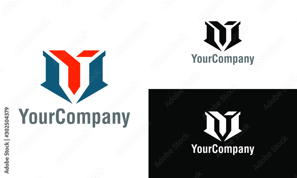 Linear letter MY logo template design. Creative vector emblem, for icon ...