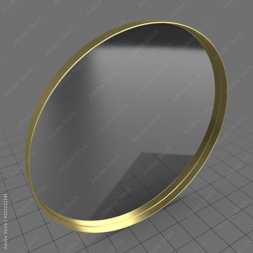 Round mirror Stock 3D asset | Adobe Stock