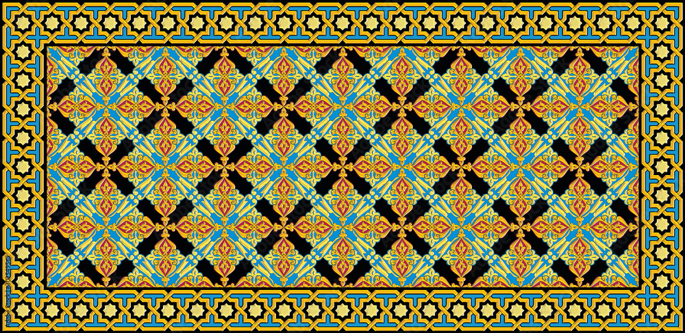 Arabesque pattern murals, Islamic art for multiple purposes Stock ...