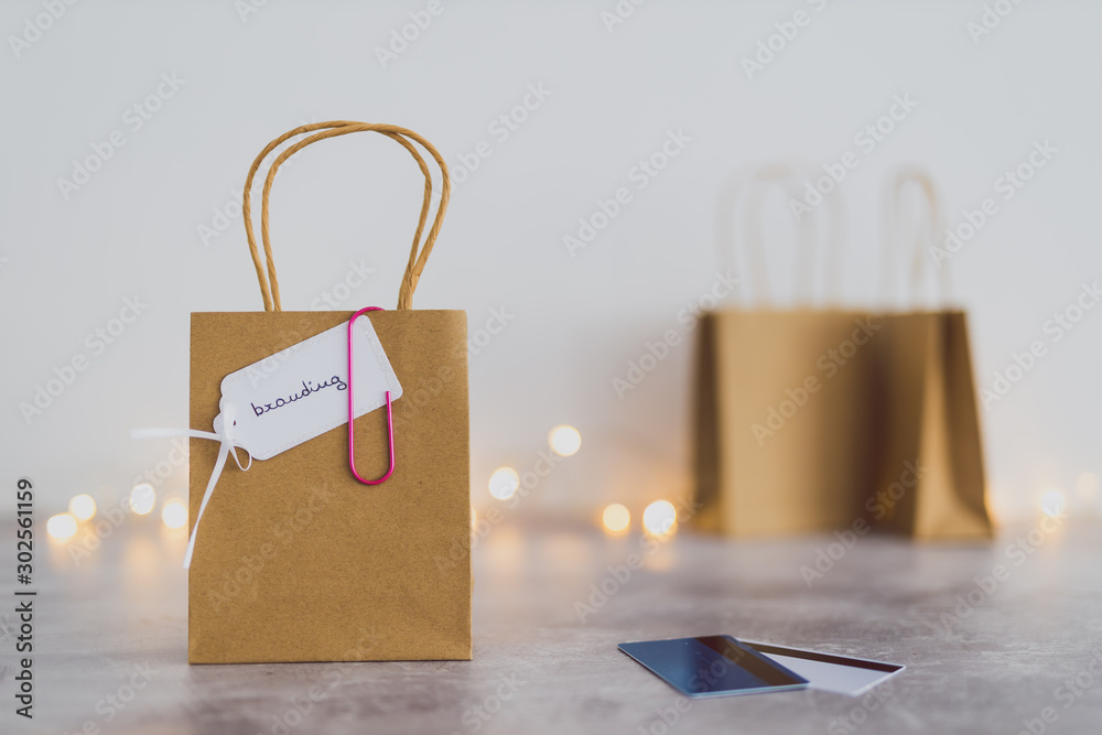 building a recognizable brand concept shopping bag with Branding text ...