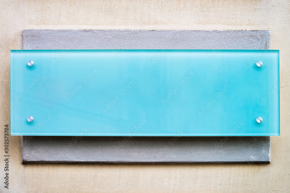 Blank Street plate on building wall in Vienna of Austria. Empty name ...