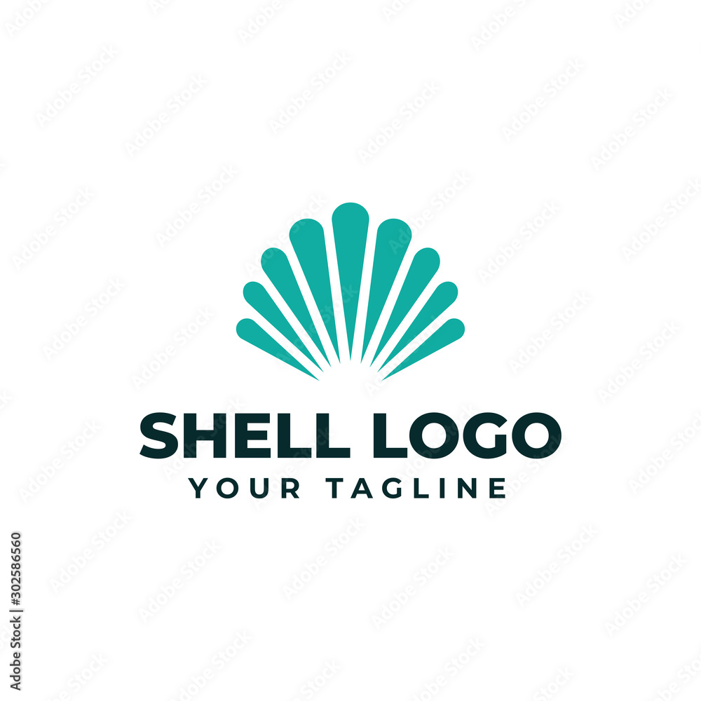 Sea Shell Pearl, Oyster, Seafood, Restaurant Logo Design Template Stock ...