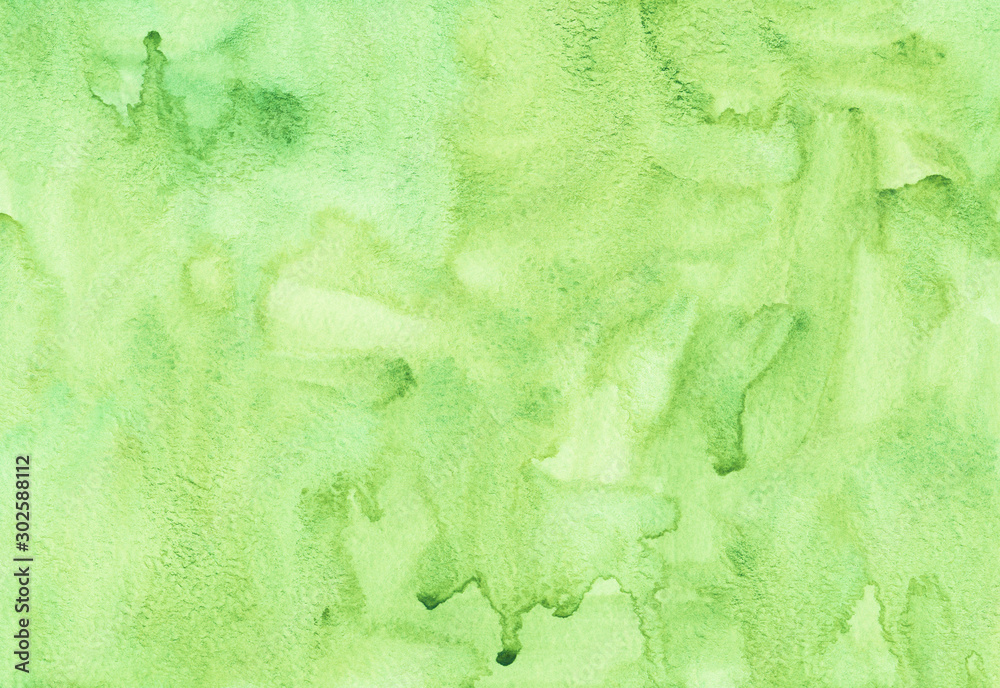 Watercolor light green background texture. Aquarelle greenery color ...