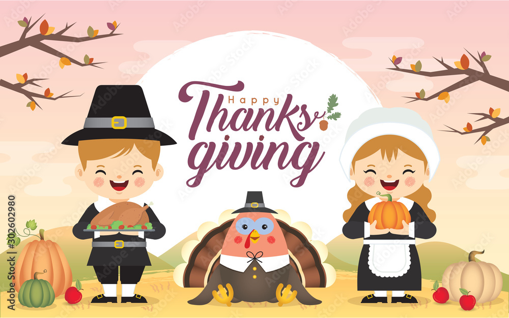 Cute Thanksgiving Pilgrim