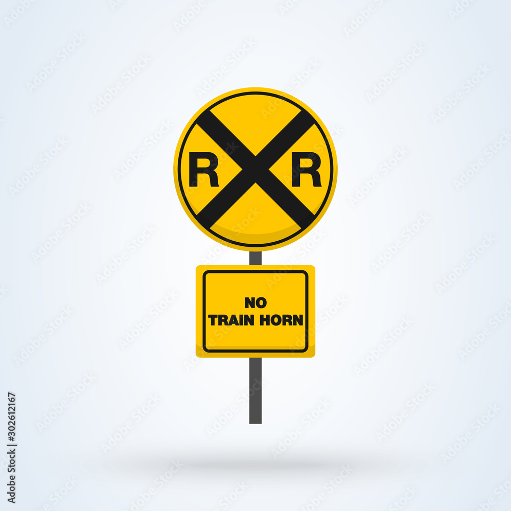 Railroad Warning Sign
