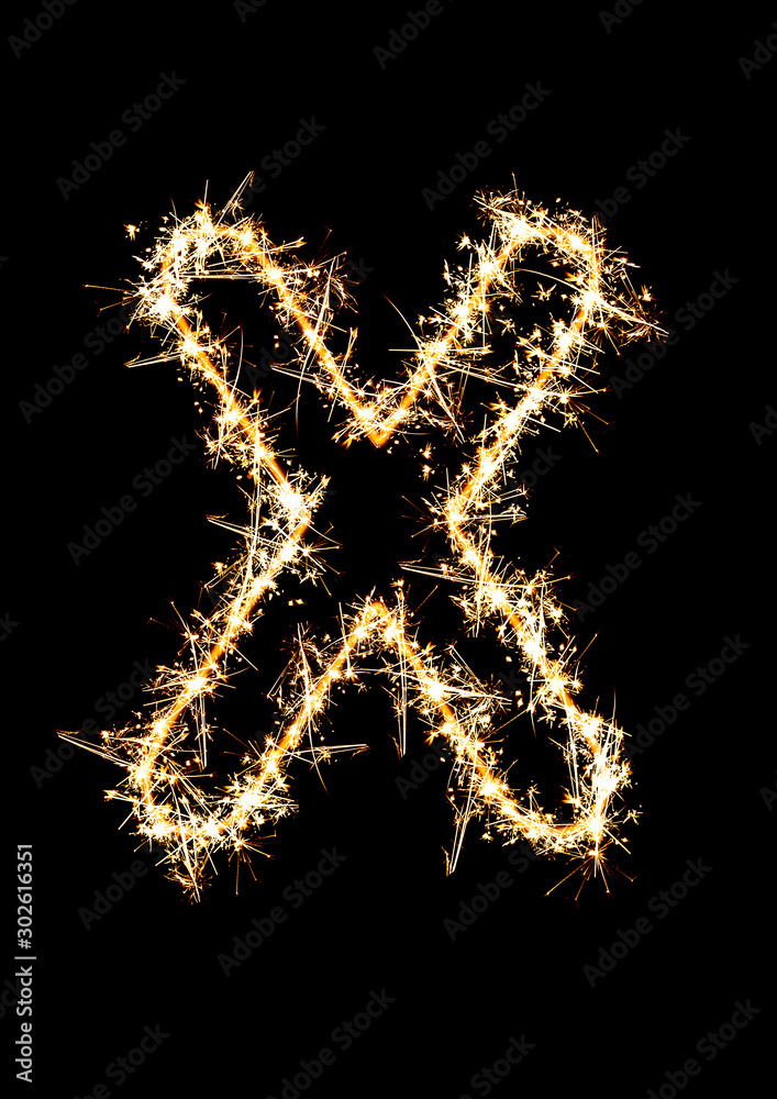Burning Letter X