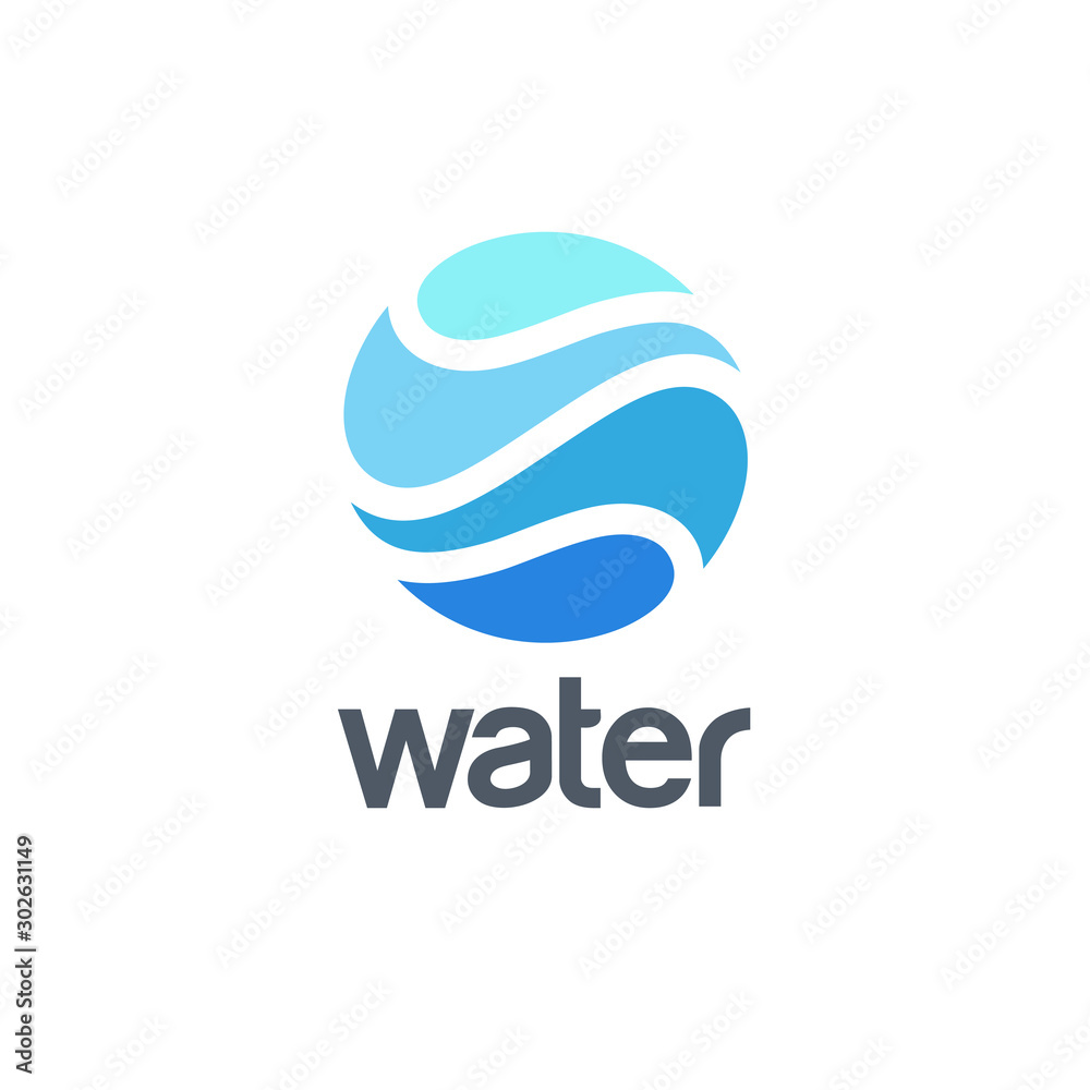 Vector logo design template for water. Water world icon. Stock Vector ...