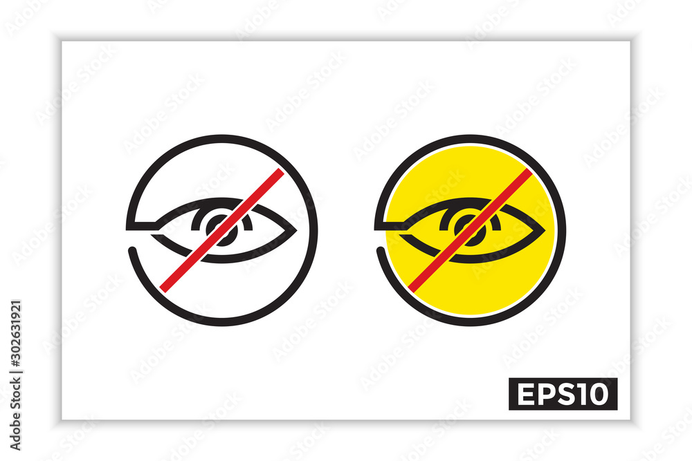 visible and invisible icons, hide icons, invisible logos, illustrations ...