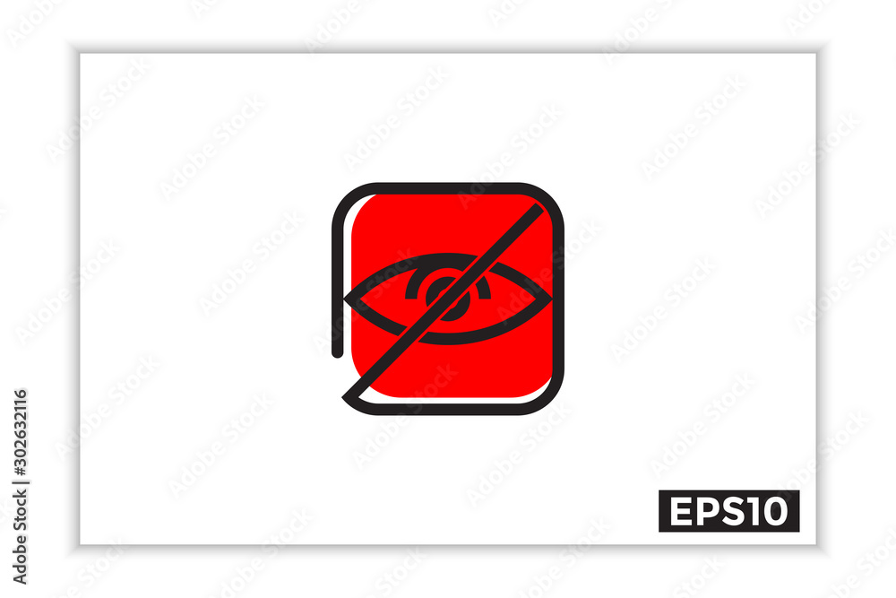 visible and invisible icons, hide icons, invisible logos, illustrations ...