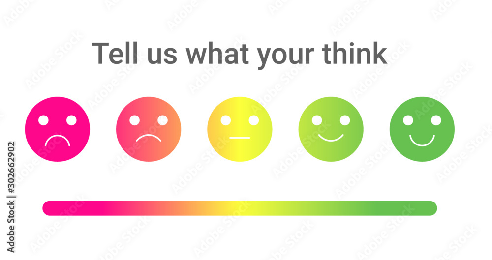 Set of the colorful emotions with different mood from angry to happy ...