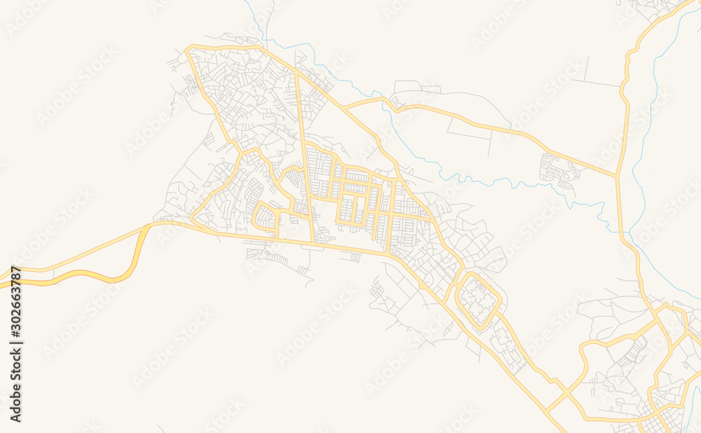 Printable street map of Santa Teresa del Tuy, Venezuela vector de Stock ...