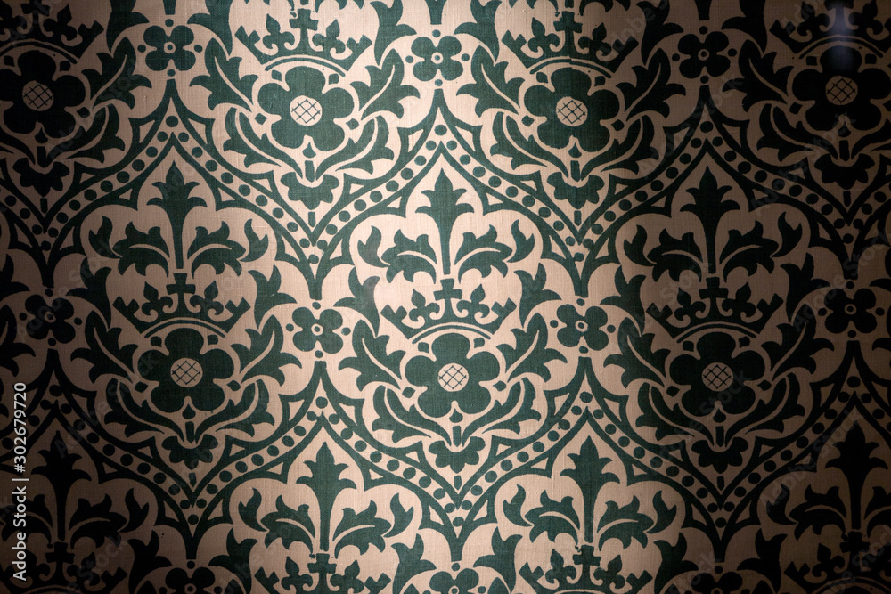 Repeating wallpaper pattern in the style of William Morris and the ...