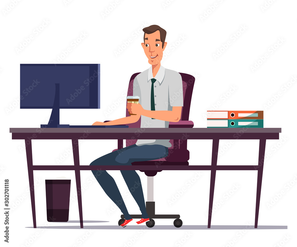 Cartoon Office Workers Clipart