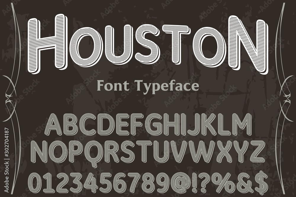 Typeface alphabet Font Script handcrafted handwritten vector houston ...