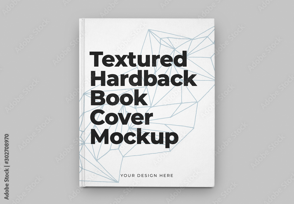Textured Hardback Book Cover Mockup Stock Template | Adobe Stock