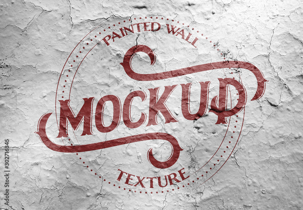 Painted Wall Texture Mockup Stock Template | Adobe Stock