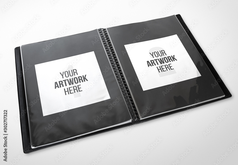 Black Leather Portfolio Mockup Stock Template | Adobe Stock