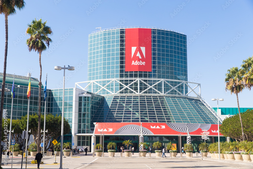 November 4, 2019: Los Angeles, California, USA: General view of Adobe ...