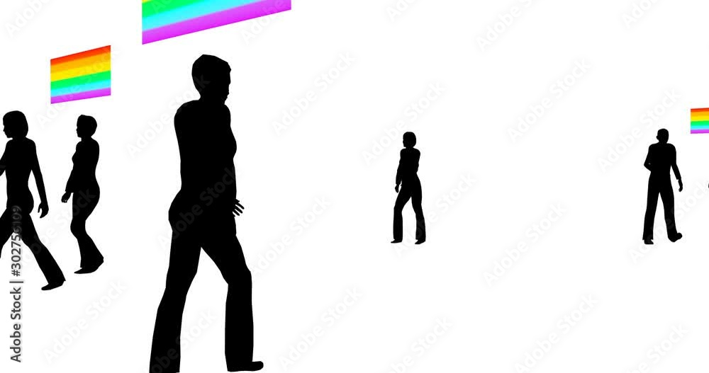 Flat with lgbt people silhouettes. Female sexual orientation icon ...